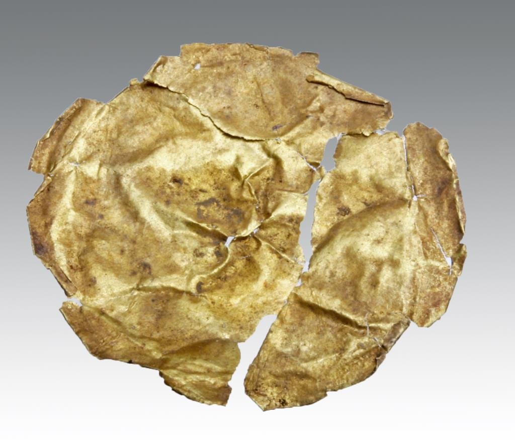 Ancient Greek? Gold Leaf Roundel