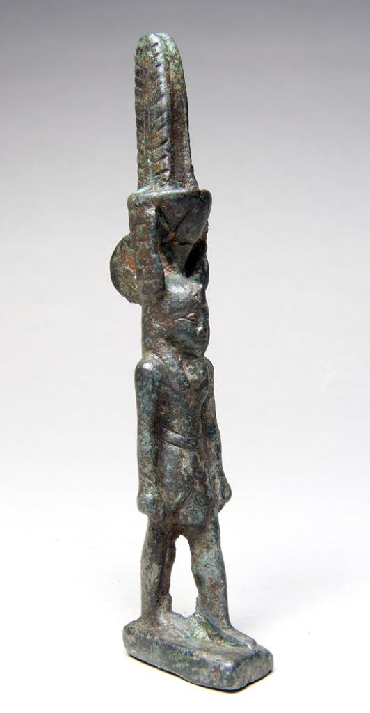 Egyptian Bronze Amulet of Goddess Nefertum