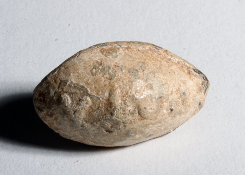 Roman Lead Slingshot Bullet - Greek Inscription