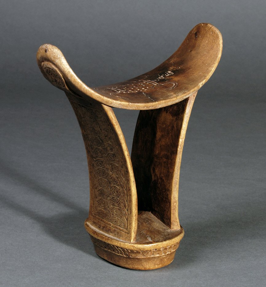 East African Somali Wooden Headrest (Barkin)