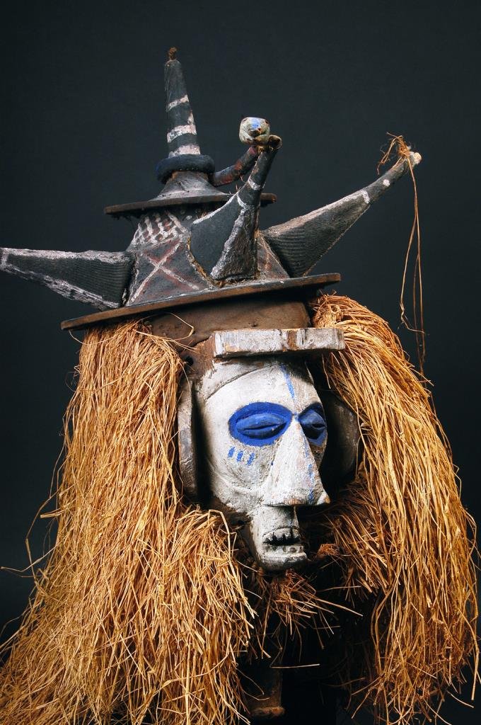 African Yaka Initiation Helmet Mask (Ndemba)