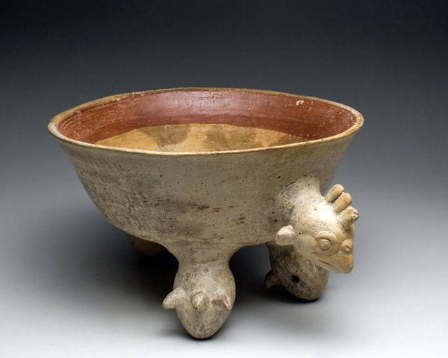 Rare Pre Columbian Aztec Pottery Bowl