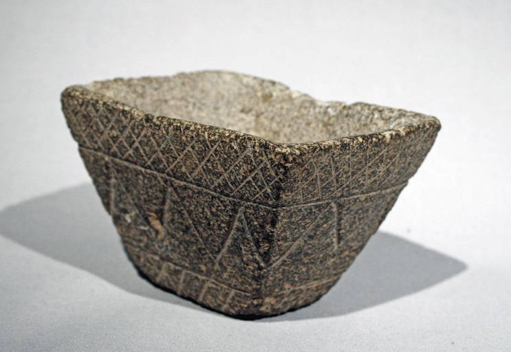 Syrian Basalt Vessel, Trapezoidal Body