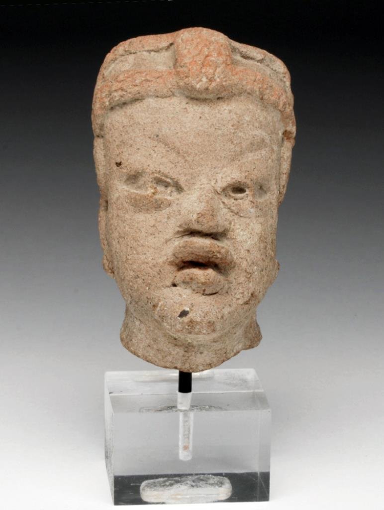 Realistic Pre-Columbian Olmec Baby Head