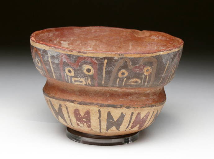Nazca Polychrome Two Tiered Bowl