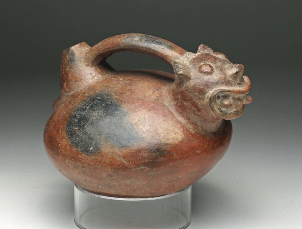 Vicus Jaguar Pottery Vessel, Ex-Arte Primitivo