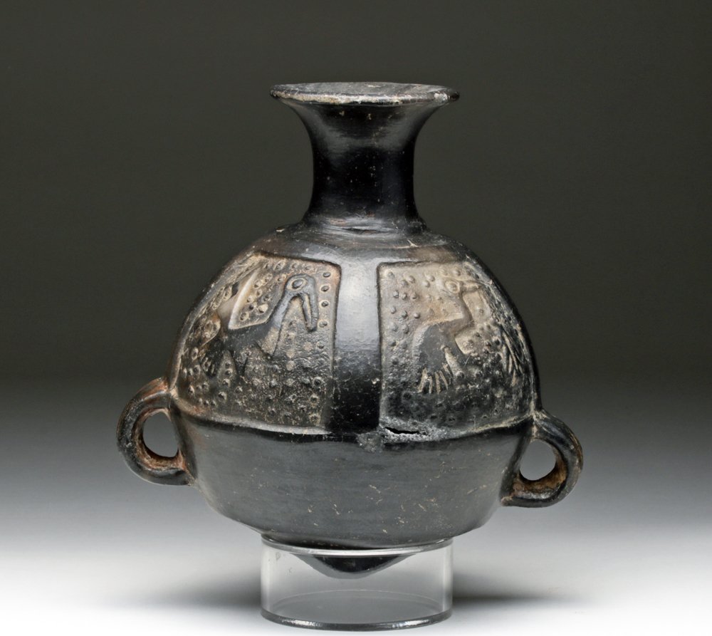 Inca Blackware Aryballos, Chimu Influence