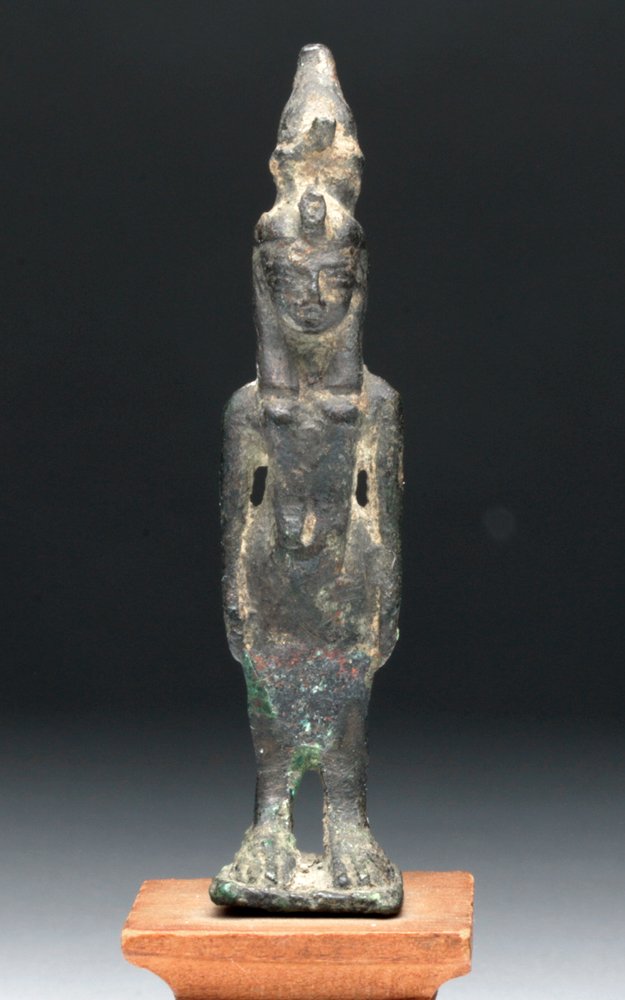 Egyptian Bronze Goddess of Mutt Figurine