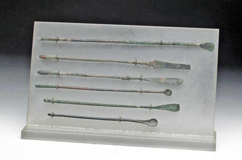 Roman Bronze Medical Set - 6 Tools - Mar 19, 2015 | Artemis Gallery in CO