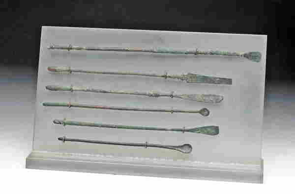 Roman Bronze Medical Set - 6 Tools - Mar 19, 2015 | Artemis Gallery in CO
