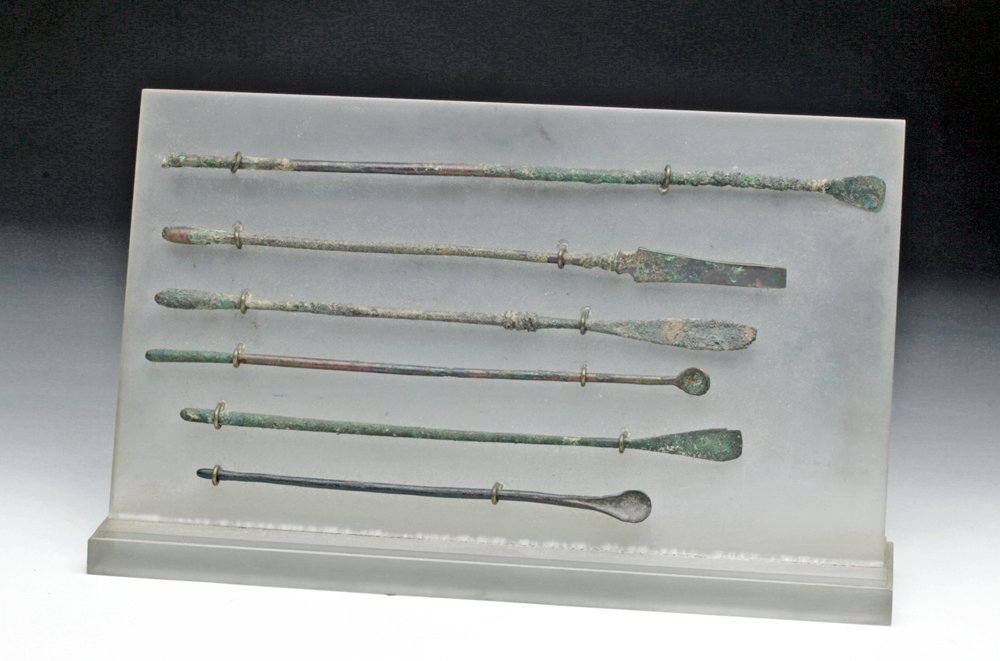 Roman Bronze Medical Set - 6 Tools - Mar 19, 2015 | Artemis Gallery in CO