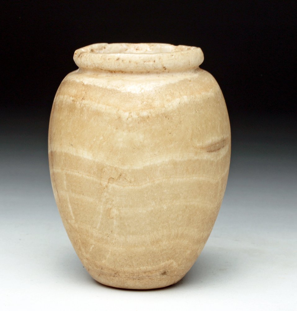 Egyptian Alabaster Stone Vessel