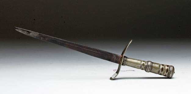 17th C. Colonial Iron / Wood Plug Bayonet, Ex Historia