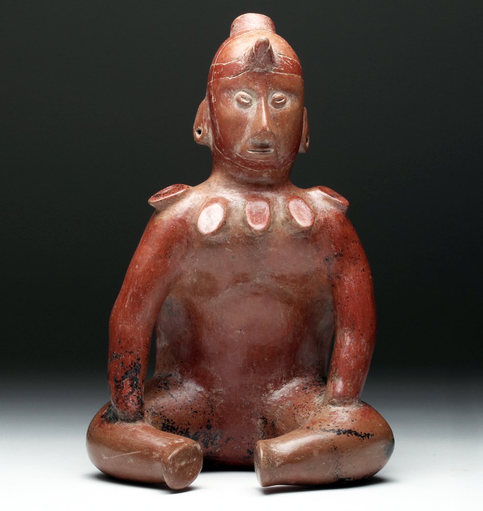 Large Colima Redware Jar Fascinating Form!