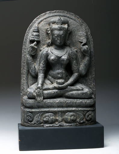 Indian Pala Stone Stele Of Female Deity, Ex Skinner's