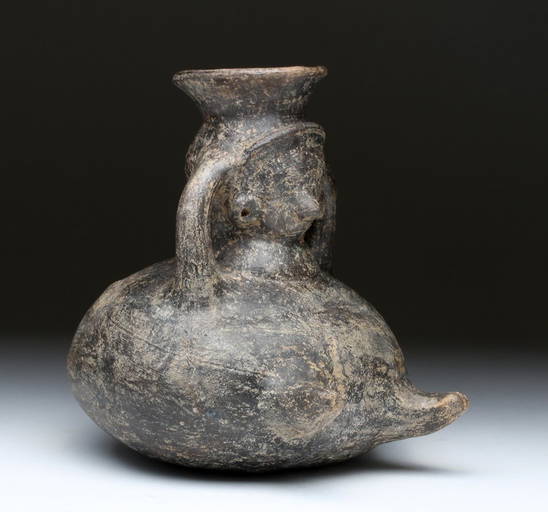 Colima Blackware Pottery Figural Jar