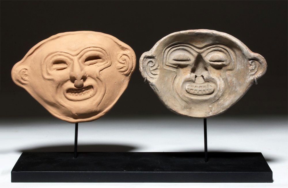 La Tolita/Tumaco Pottery Effigy Mask Mold