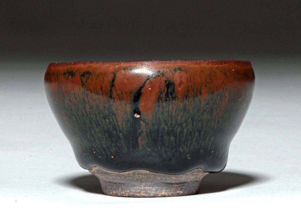 Rare Chinese Sung (song) Dynasty Hare's Fur Tea Cup