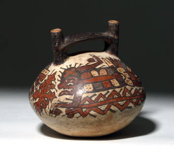 Nazca Stirrup Vessel Of Underworld God
