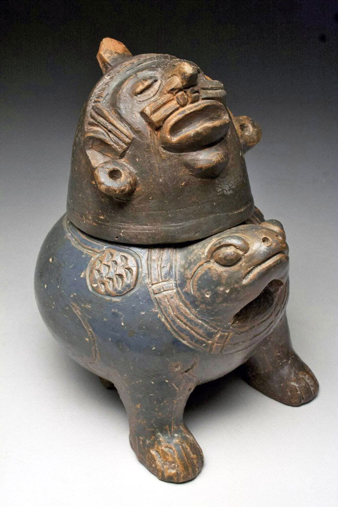 Mayan Plumbate Frog w/ Helmet Mask
