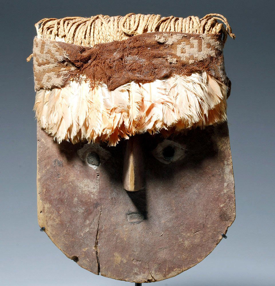Superb Chancay Wood Mummy Mask - May 12, 2016 | Artemis Gallery in CO