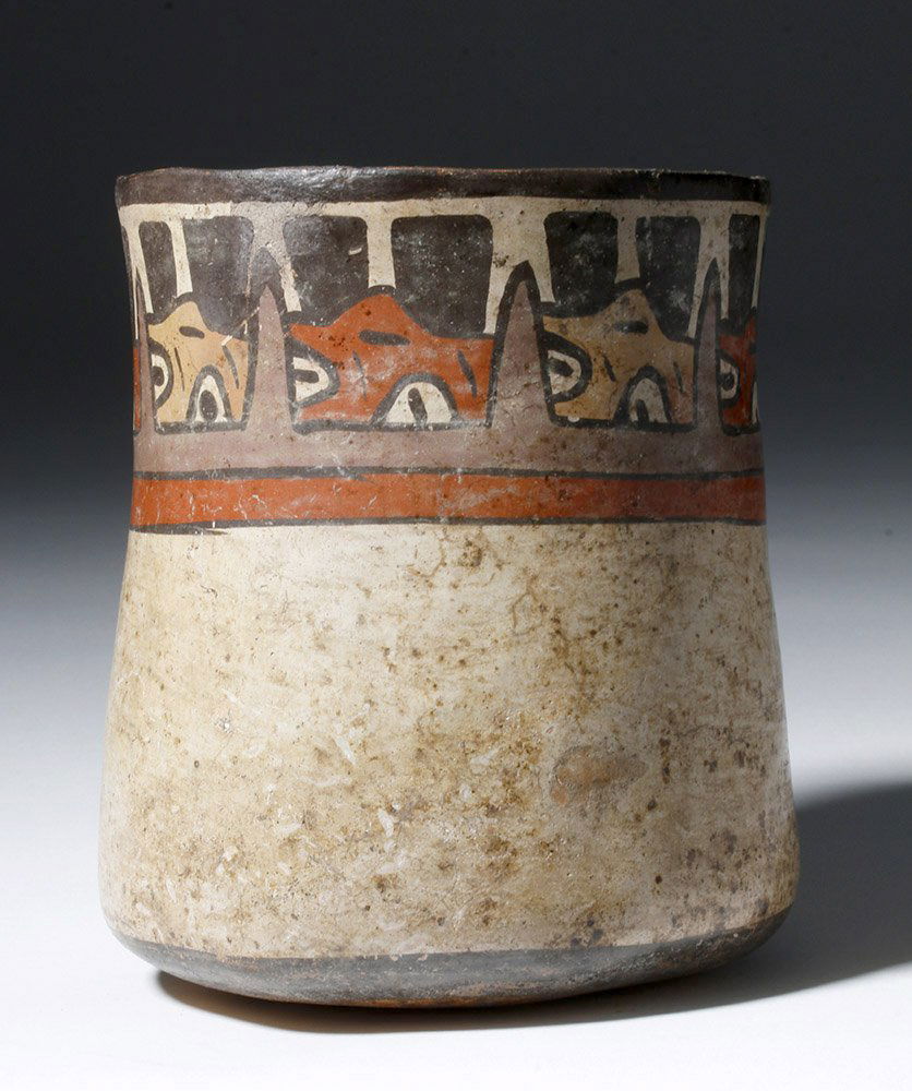 Nazca Polychrome Vessel - Trophy Heads