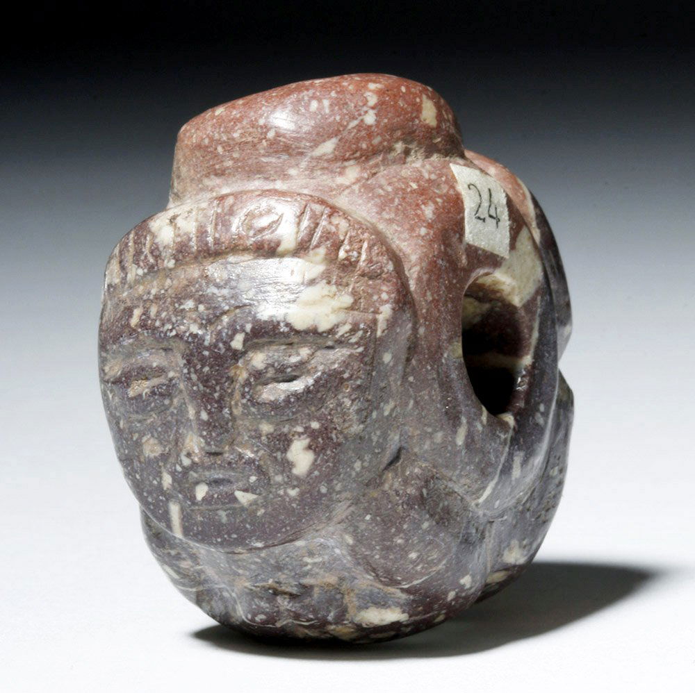 Rare Inca Stone Bead - Human & Snake