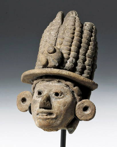 Mayan Pottery Head Corn / Maize God (hun Hunahpu)