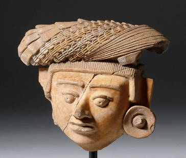 Mayan Pottery Head Corn / Maize God (hun Hunahpu)