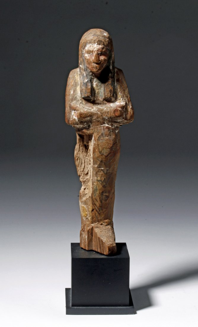 Egyptian Wooden Shabti 19th Dyn, Ex Sotheby