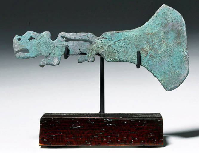 Moche Copper Ceremonial Tumi w/ Jaguar - Oct 10, 2016 | Artemis Gallery ...