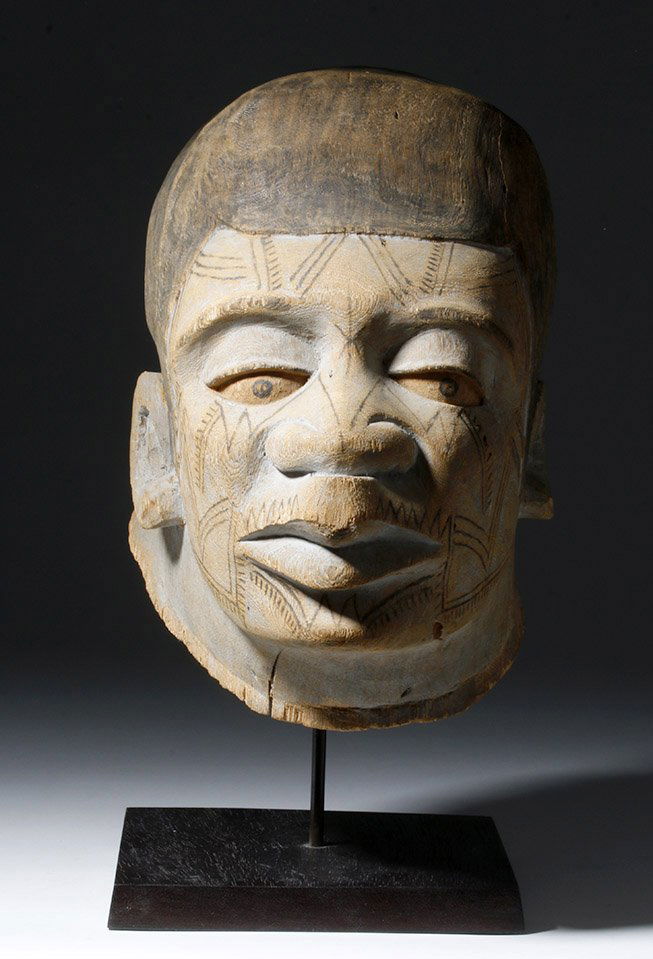 Rare 19th C. African Azande Wood Mask Mani Society - May 13, 2021 ...