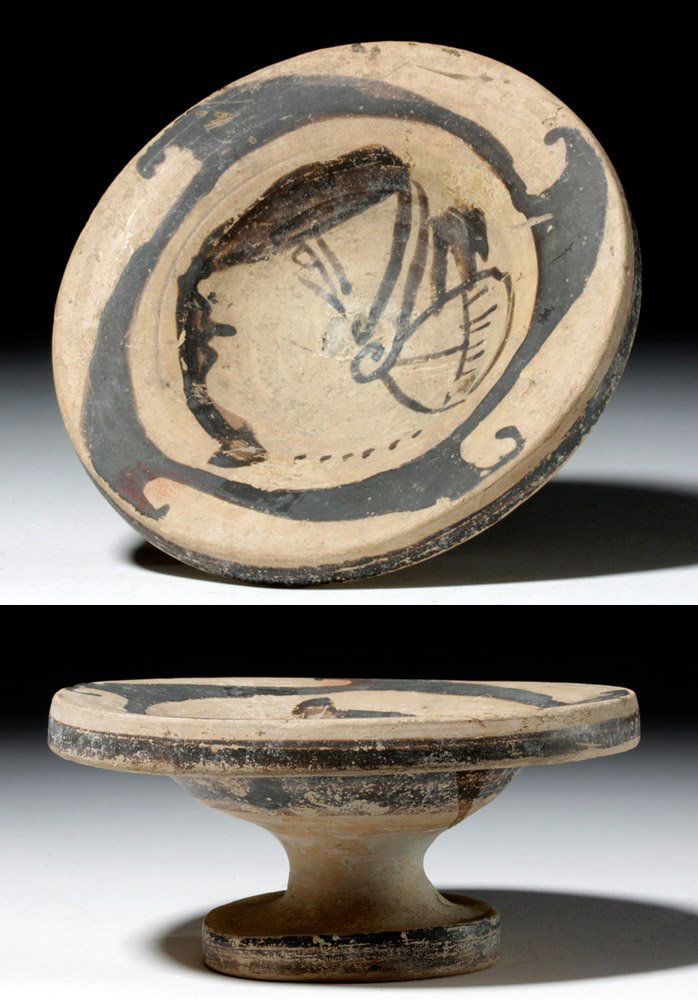 Etruscan Genucilia Plate w/ Lady of Fashion