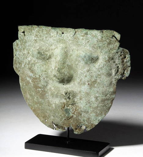 Pre Columbian Chimu Copper Funerary Mask