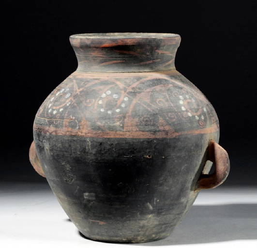 Chinese Han Dynasty Painted Grey Ware Jar
