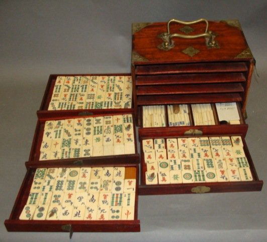 Antique Mahjong Set