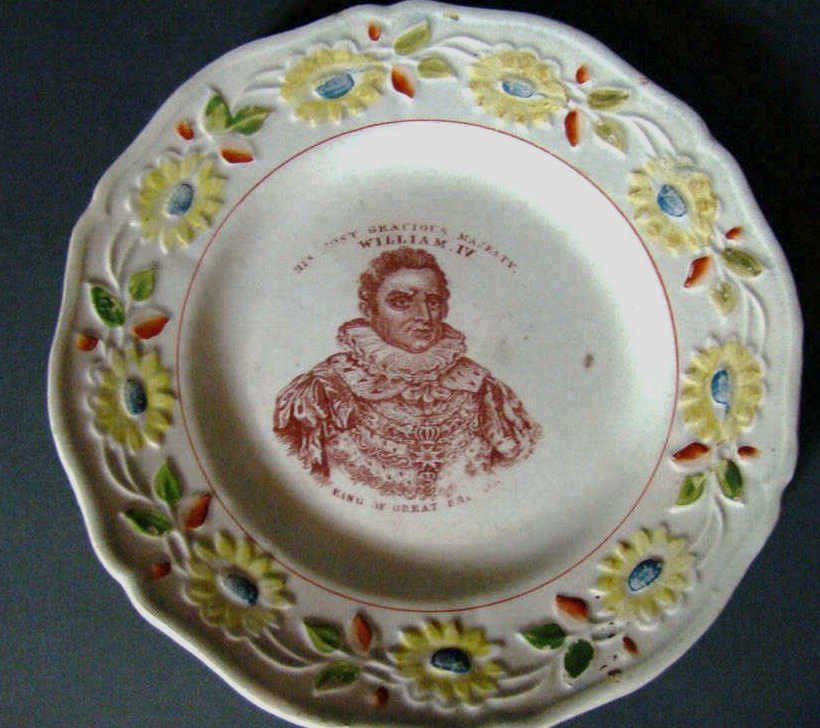Antique Staffordshire Portrait Plate