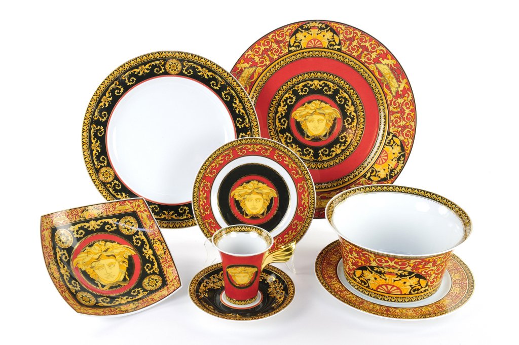 VERSACE ROSENTHAL “MEDUSA RED” DINNERWARE SET - Nov 01, 2012 | Morton ...