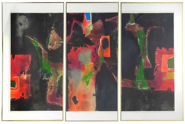 Postmodern Abstract Expressionist Triptych