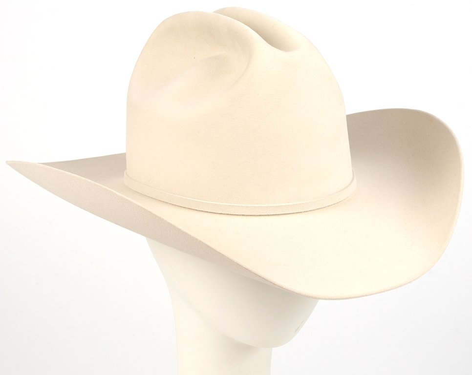A M.l. Leddy's Beaver Felt Cowboy Hat With A Sterling S