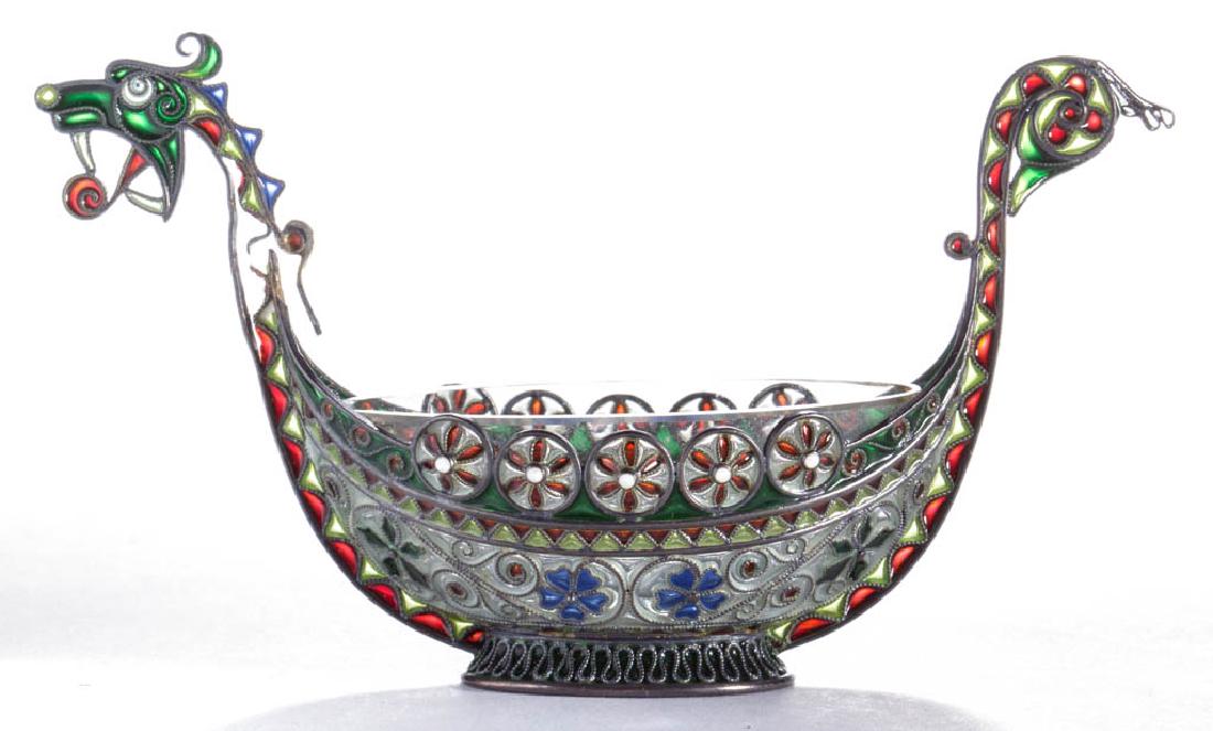 Marius Hammer, Norway Silver And Plique A Jour Enamel