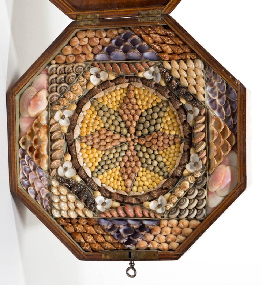 Sailor's Shell Work Octagonal Valentine