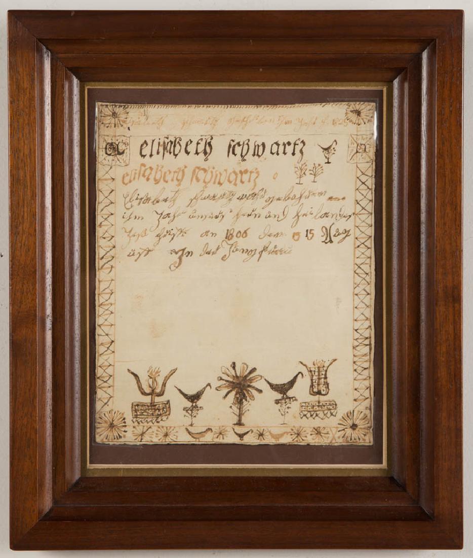 GERMAN-LANGUAGE FOLK ART FRAKTUR