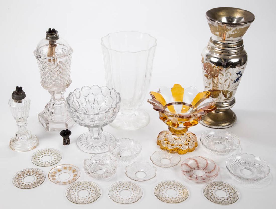 ASSORTED GLASS ARTICLES, LOT OF 21