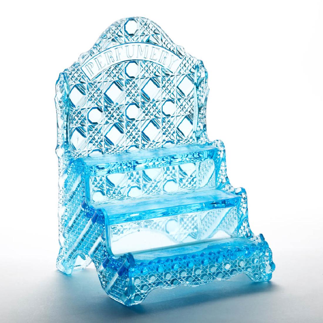 PRESSED GLASS "PERFUMERY" STORE DISPLAY STAND