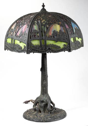 H. J. Peters & Co., Chicago, Illinois Slag Glass Shade