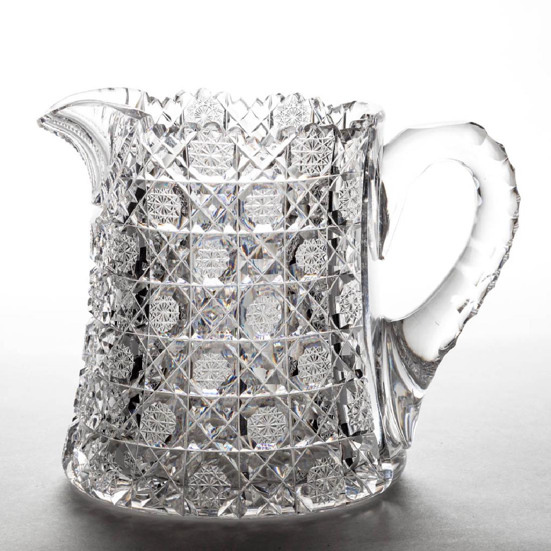 EGGINTON "CALVE / TRELLIS'" BRILLIANT CUT GLASS SQUAT