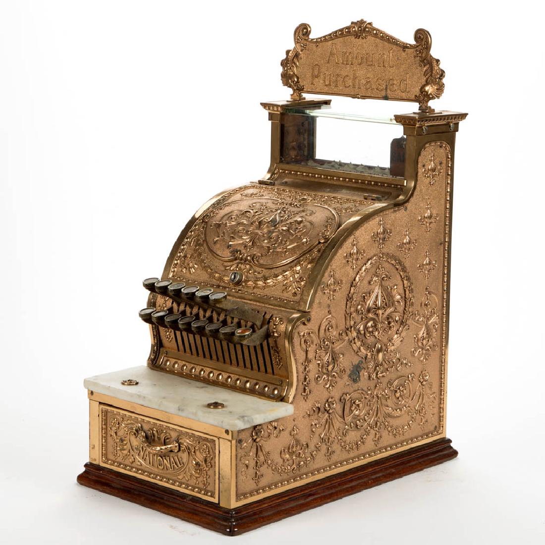 BRASS NATIONAL CASH REGISTER MODEL NO. 50 CASH REGISTER