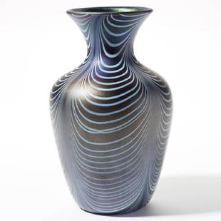 Imperial Lead Lustre Loop Art Glass Vase