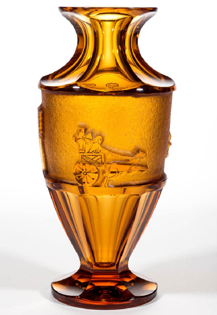 MOSER PERSIAN / EGYPTIAN CUT AND ACID-ETCHED ART GLASS